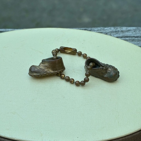 Accessories | Vintage Keychain Pair Of Baby Shoes Brasscracker Jacks ...